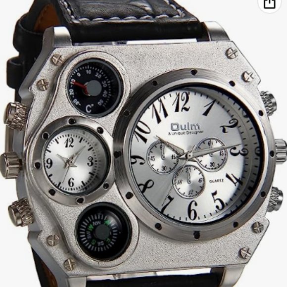 Accessories | 2 Time Zone Big Quartz Watch | Poshmark